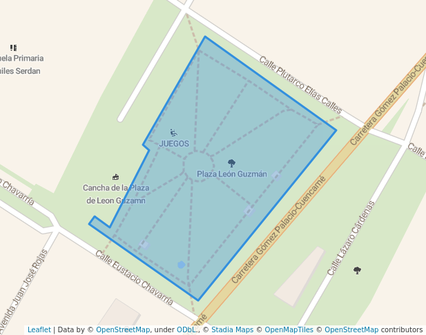 Plaza León Guzmán in León Guzmán | Map and Routes