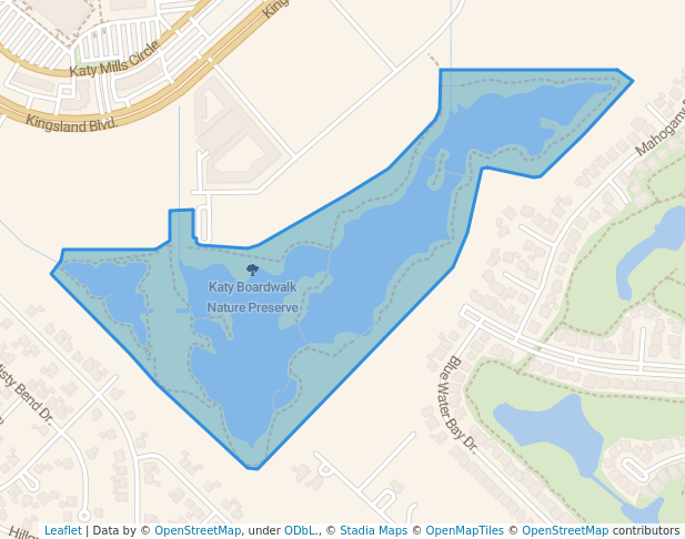 Katy Boardwalk Nature Preserve in Katy | Map and Routes