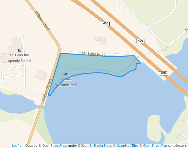 Yvonne Williams Park in Parry Sound | Map and Routes
