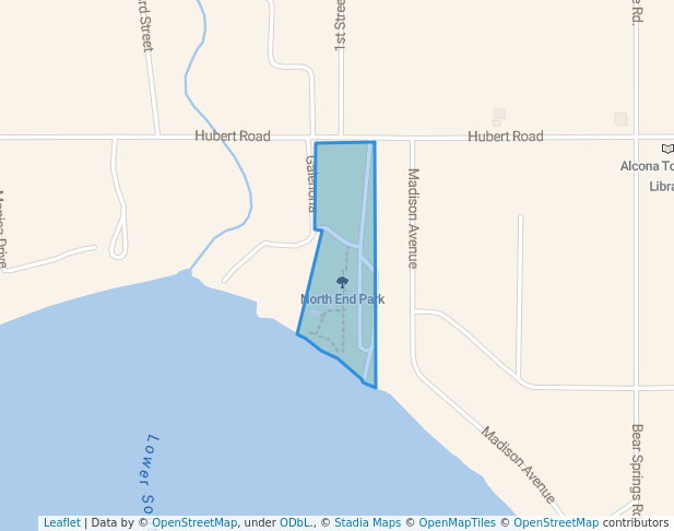 North End Park in Hubbard Lake | Map and Routes