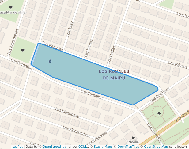 Plaza Las Camelias in Maipú | Map and Routes