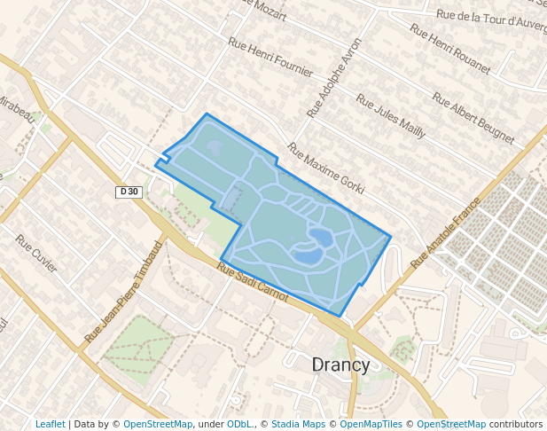 Parc de Ladoucette in Drancy | Map and Routes