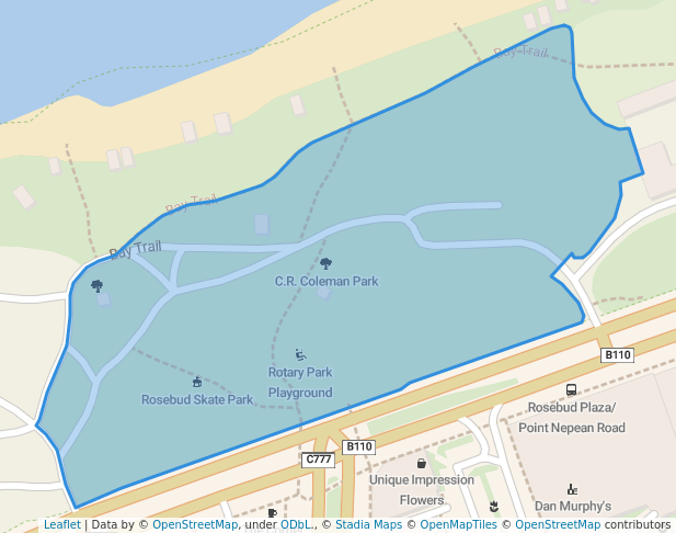 C.R. Coleman Park in Rosebud | Map and Routes