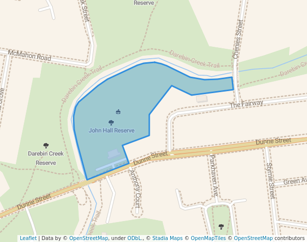 John Hall Reserve in Bundoora | Map and Routes