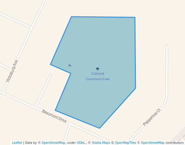 Colonial Commons Park in Norman | Map and Routes