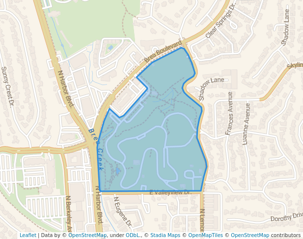 Hillcrest Park in Fullerton | Map and Routes