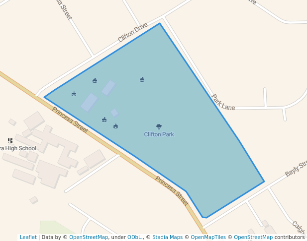 Clifton Park in Waitara | Map and Routes