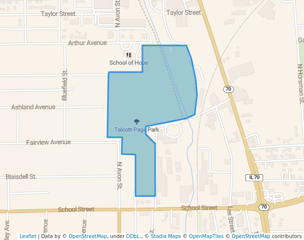 Talcott-Page Park in Rockford | Map and Routes