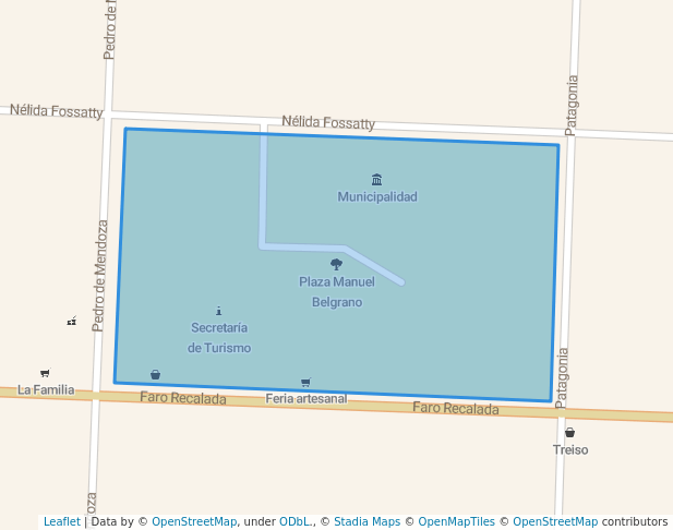 Plaza Manuel Belgrano in Monte Hermoso | Map and Routes