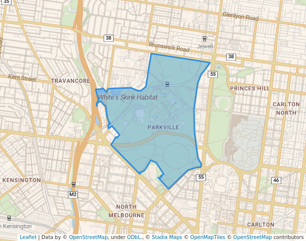 Royal Park in Parkville | Map and Routes