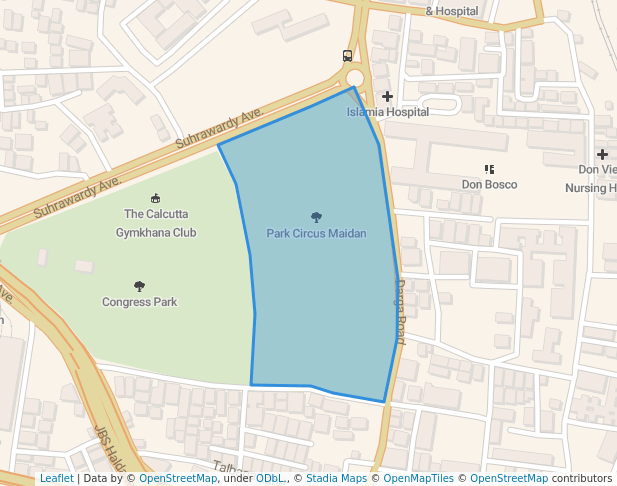 Park Circus Maidan in Kolkata | Map and Routes