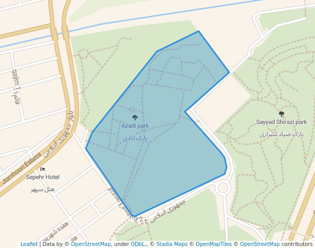 Azadi park in Birjand | Map and Routes
