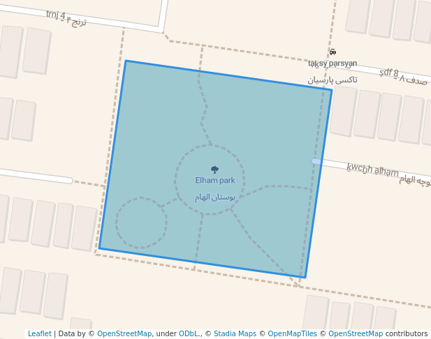 Elham park in Birjand | Map and Routes