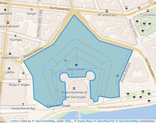 Parco Adriano in Roma | Map and Routes