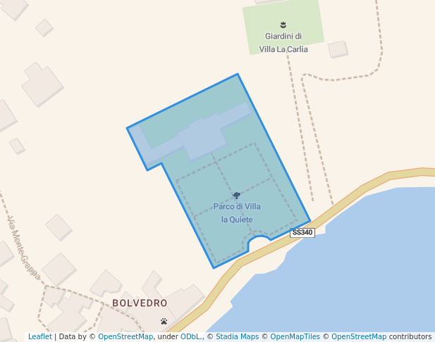 Parco di Villa la Quiete in Tremezzo | Map and Routes