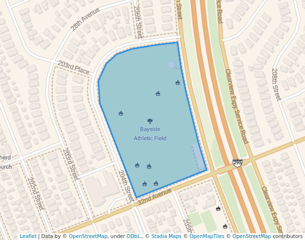 Bayside Athletic Field in New York | Map and Routes
