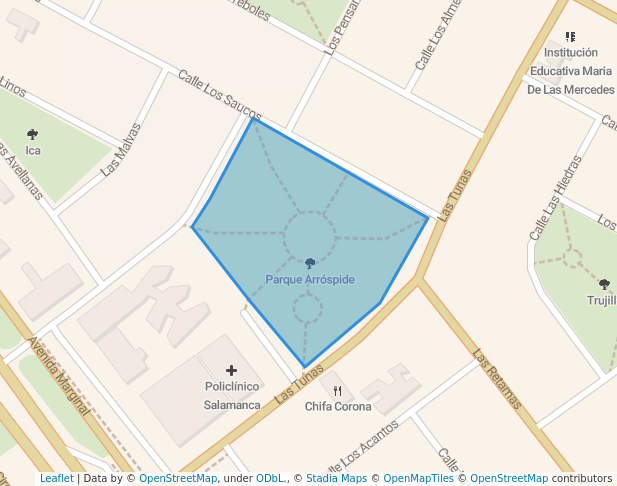 Parque Arróspide in Ate | Map and Routes