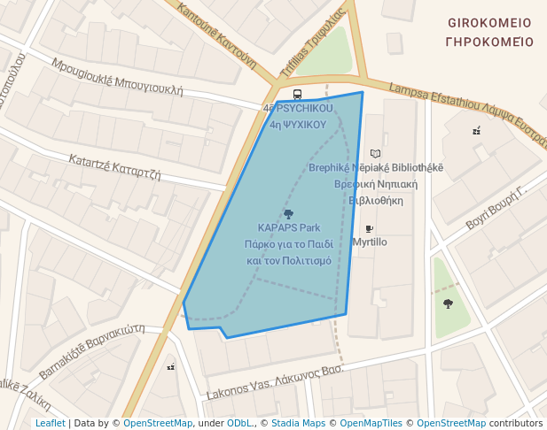 KAPAPS Park in Athina | Map and Routes