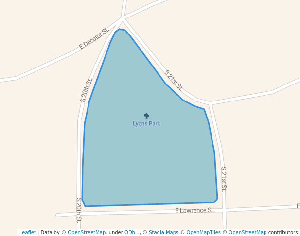 Lyons Park in Decatur | Map and Routes