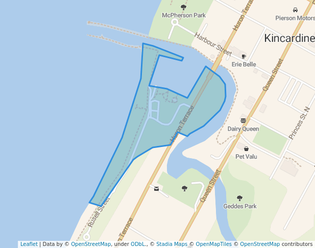 Station Beach in Kincardine | Map and Routes