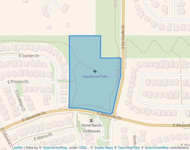 Appaloosa Park in Aurora | Map and Routes