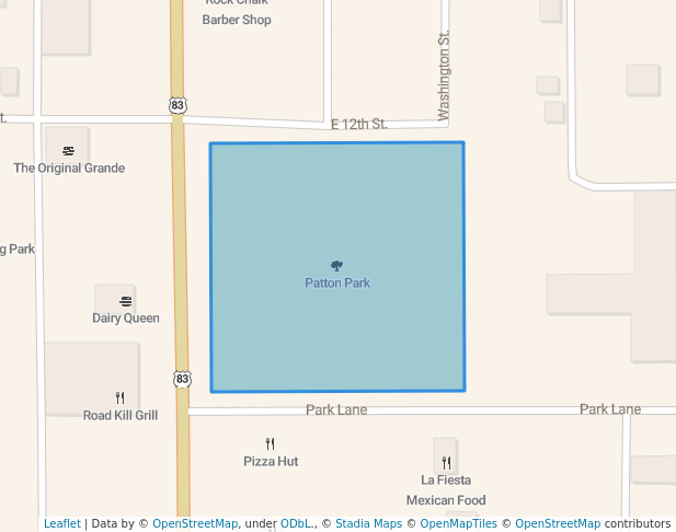 Patton Park in Scott City | Map and Routes