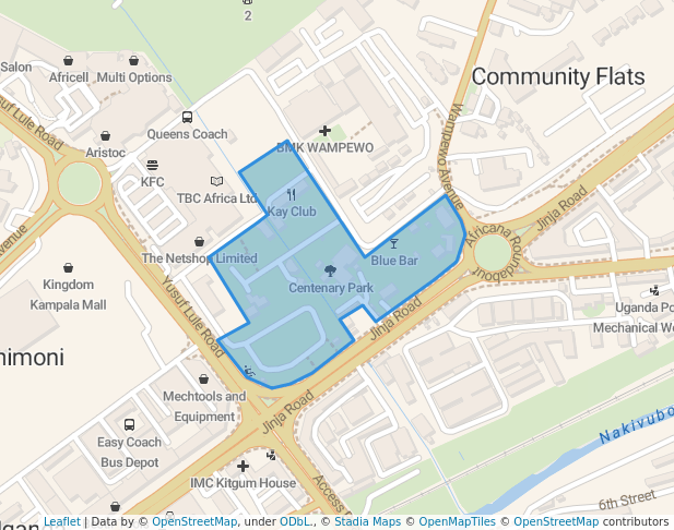 Centenary Park in Kampala | Map and Routes