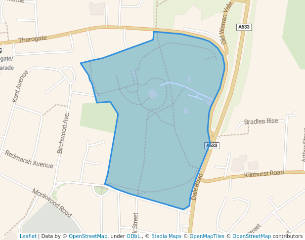 Rosehill Park in Rawmarsh | Map and Routes
