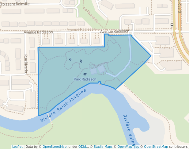 Parc Radisson in Brossard | Map and Routes