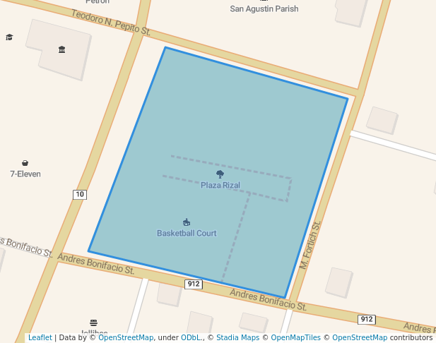 Plaza Rizal in Valencia City | Map and Routes