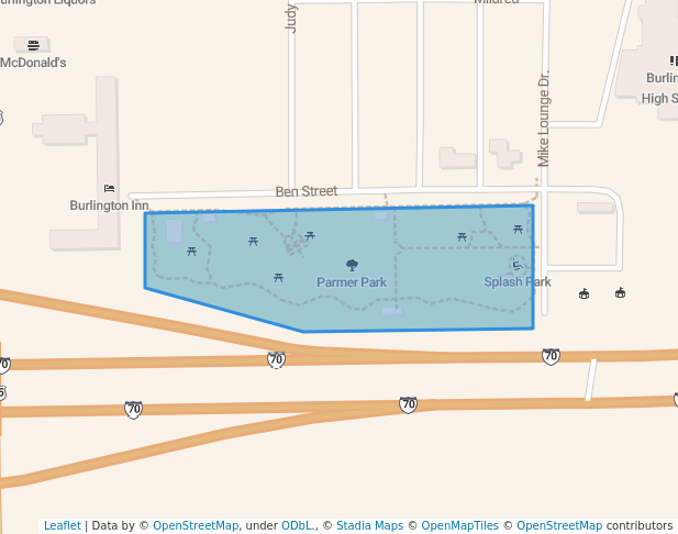 Parmer Park in Burlington | Map and Routes