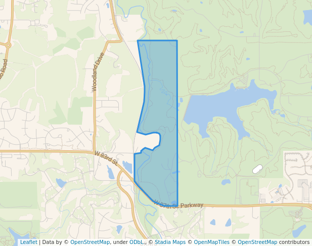 Mill Creek Streamway Park in Lenexa | Map and Routes