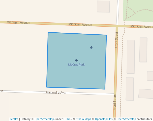 McCrae Park in Point Edward | Map and Routes