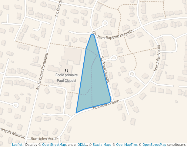 Square Paul Claudel in Jonage | Map and Routes