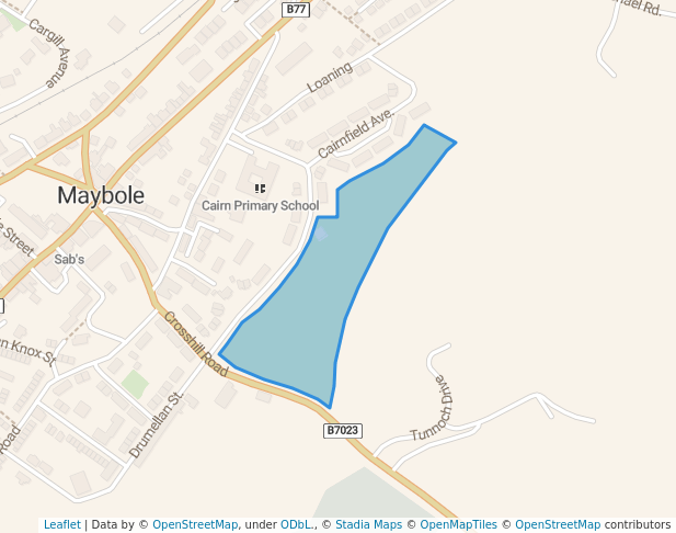 Glebe Park in Maybole | Map and Routes
