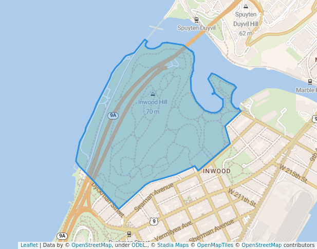 Inwood Hill Park in New York | Map and Routes