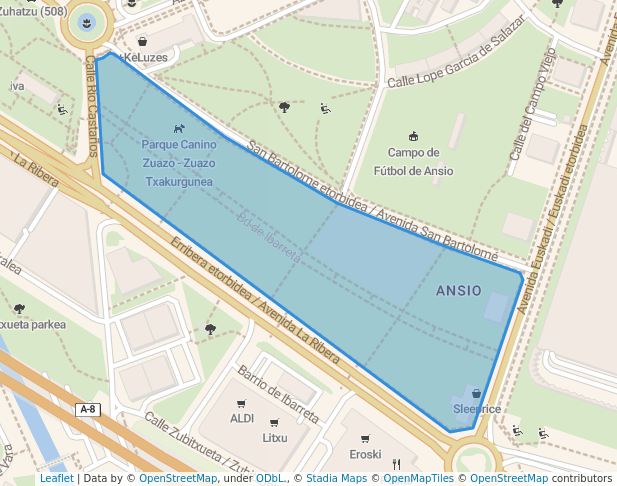 Parque Ibarreta in Barakaldo | Map and Routes