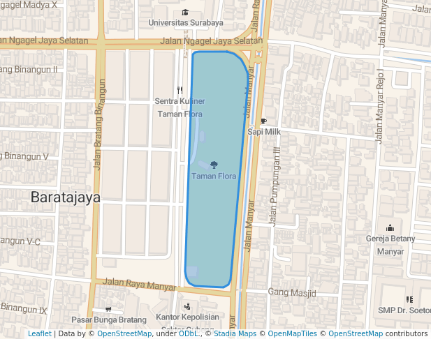 Taman Flora in Surabaya | Map and Routes