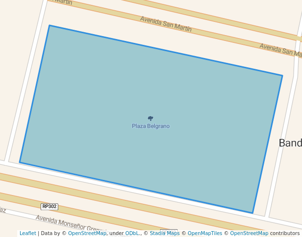 Plaza Belgrano in Banda del Río Salí | Map and Routes