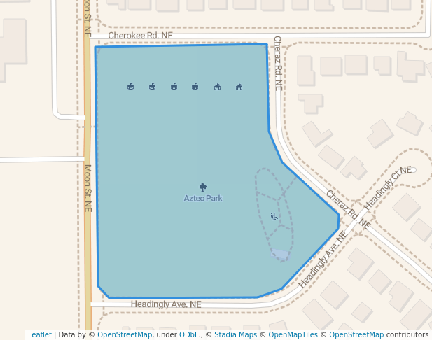 Aztec Park in Albuquerque | Map and Routes