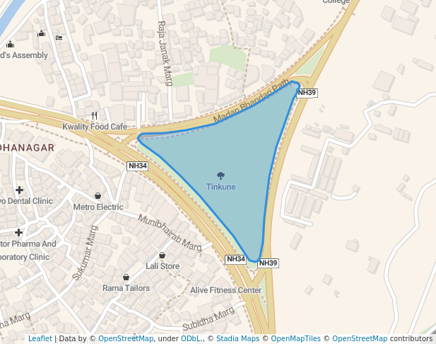 Tinkune in Kathmandu | Map and Routes