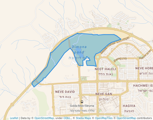Ben Gurion park in Dimona | Map and Routes