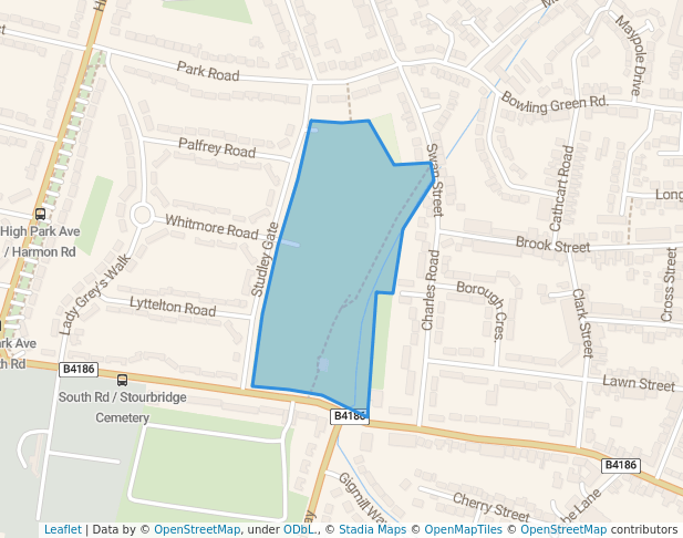 Swan Pool Park in Stourbridge | Map and Routes