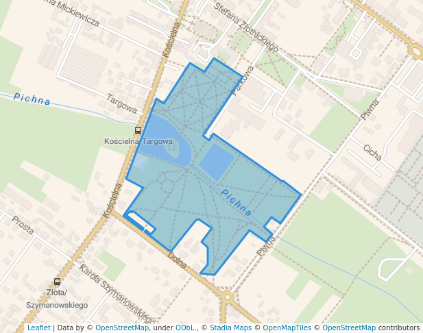 Park Miejski imienia Stefana Złotnickiego in Zduńska Wola | Map and Routes