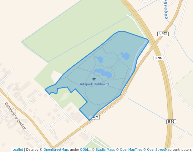 Gutspark Dahlewitz in Blankenfelde-Mahlow | Map and Routes