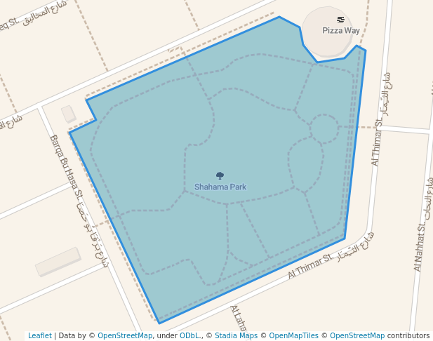 Shahama Park in Abu Dhabi | Map and Routes
