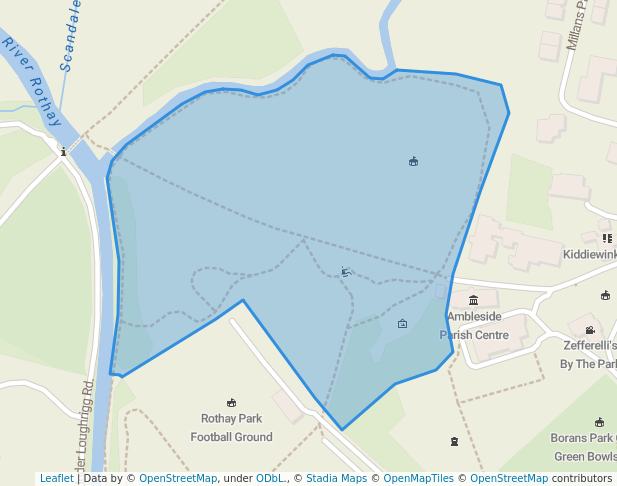Rothay Park in Ambleside | Map and Routes