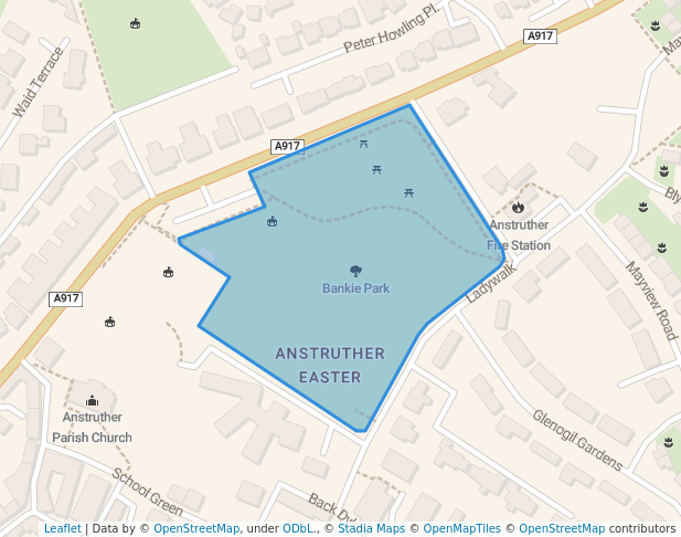 Bankie Park in Anstruther | Map and Routes