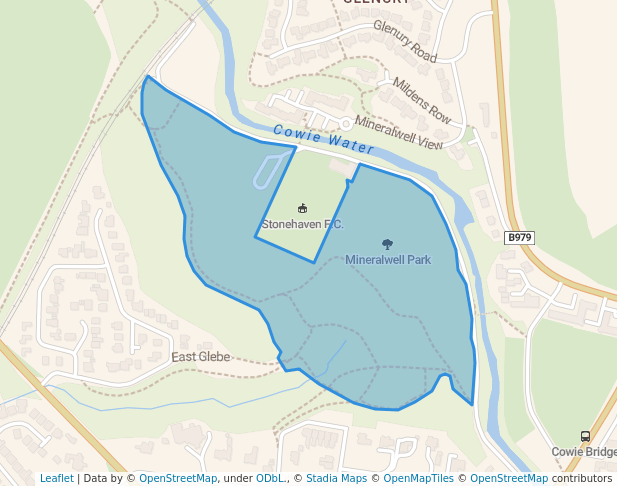 Mineralwell Park in Stonehaven | Map and Routes