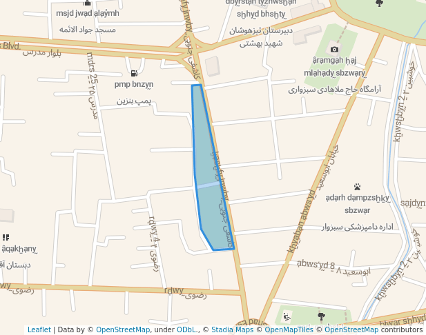 Daneshjoo park in Sabzevar | Map and Routes